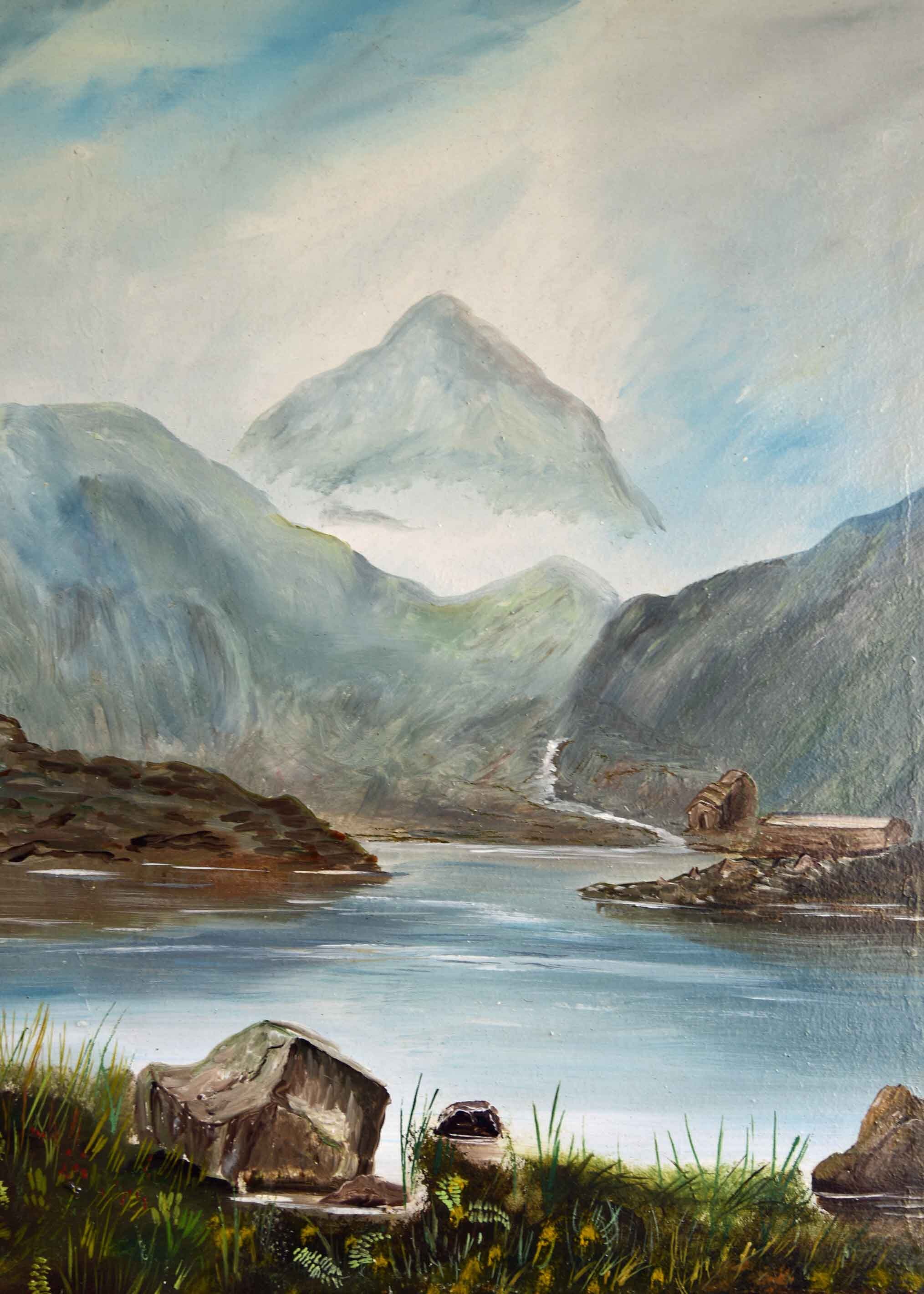 Yr Wyddfa / Snowdon Tarjeta de arte hecha a mano a partir de una ...