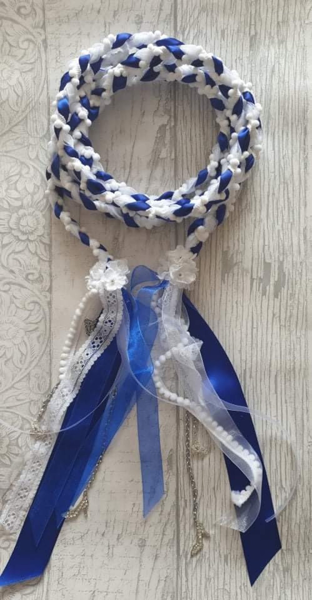 Blue and White Cinderella Ribbon Cord Hand Fasting Wedding Gift Wicca ...