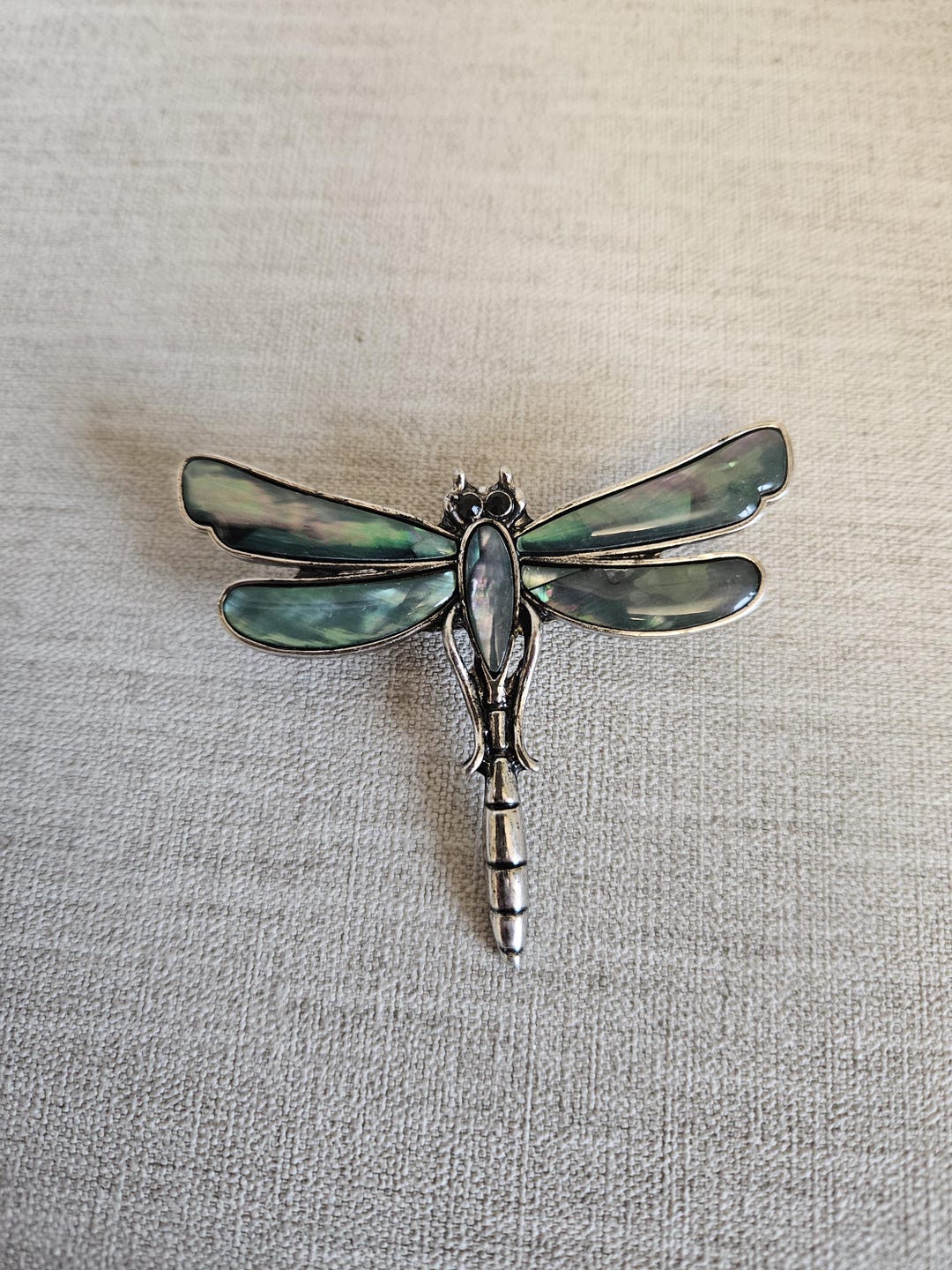 Green Marble Dragonfly Brooch - Etsy