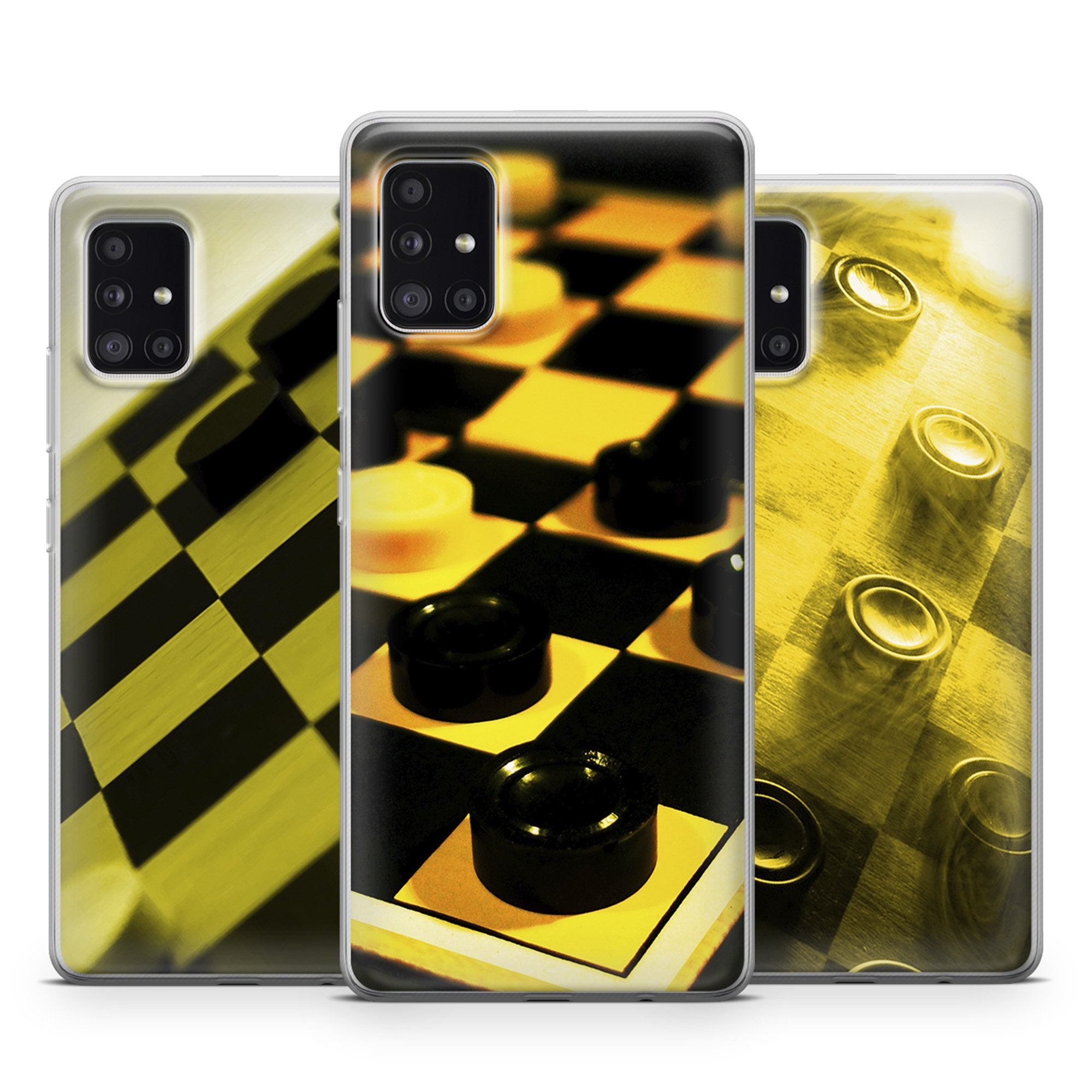 Chess Phone Case Cover for Samsung S5, 20, A6, 10, 20, 51, 60, J5, 6, 7, 8, M30, 31, Note 10, 20 ...
