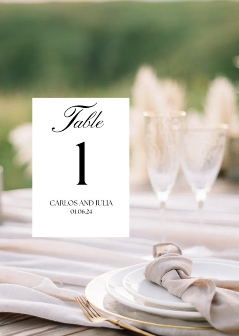 Wedding Table Placement Card - Digital Download - Etsy