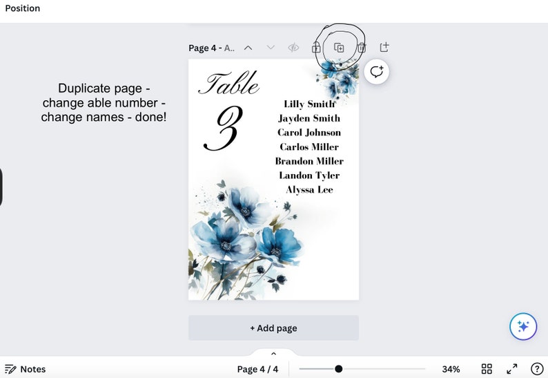Table Placement Cards - Etsy
