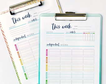 Printable Homeschool Assignment Sheet - Etsy