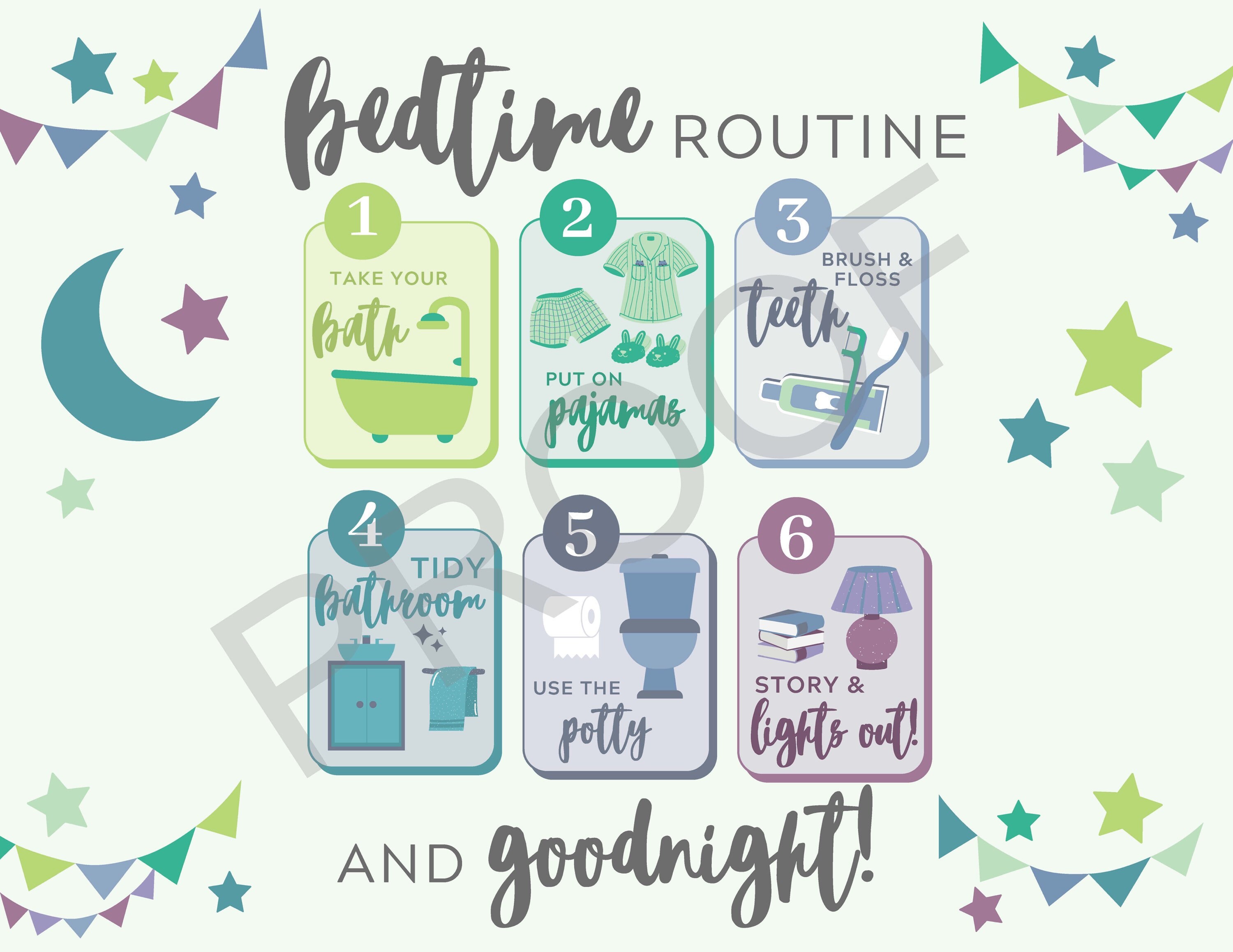 Ochtend en bedtijd Routine Grafieken - Etsy Nederland