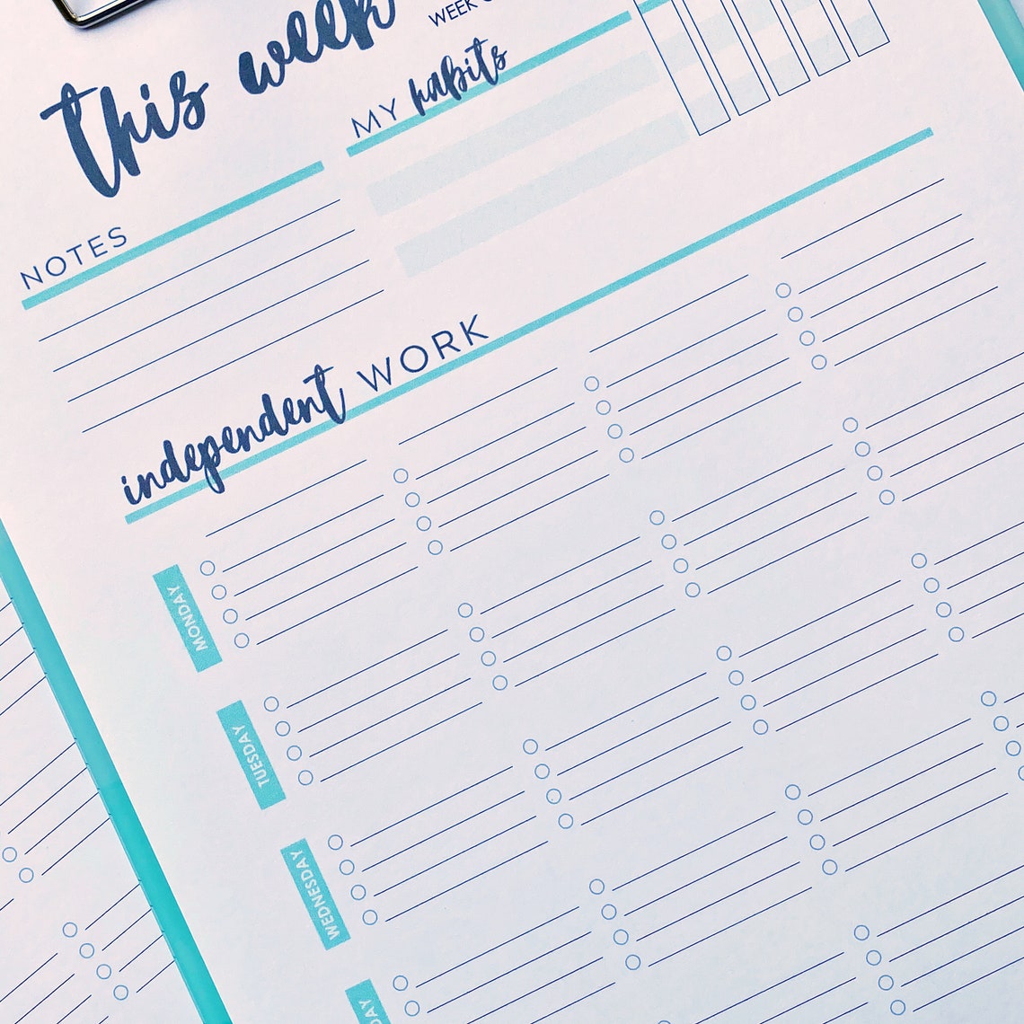 Printable Homeschool Assignment Sheet - Etsy