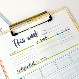 Printable Homeschool Assignment Sheet - Etsy