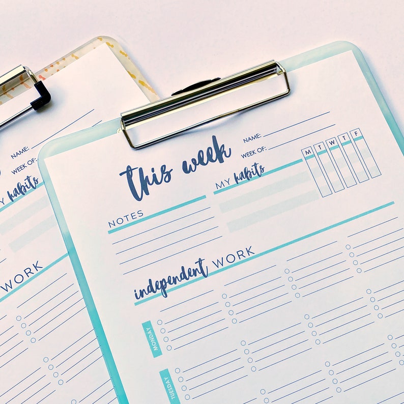 Printable Homeschool Assignment Sheet - Etsy