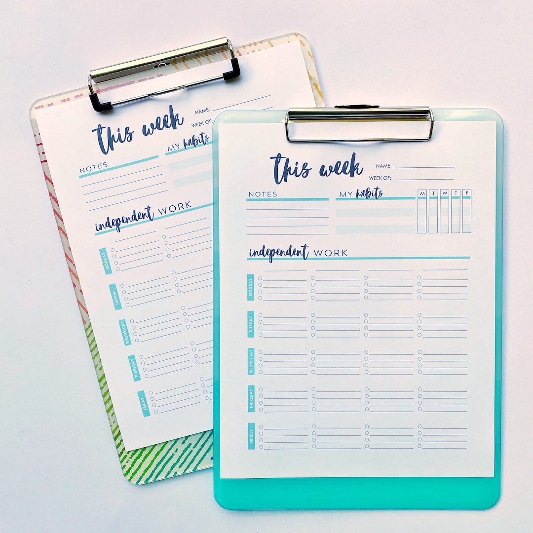 Printable Homeschool Assignment Sheet - Etsy