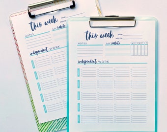 Printable Homeschool Assignment Sheet - Etsy