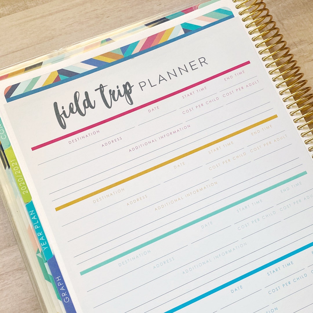 Field Trip Planner Printable for Erin Condren Teacher Lesson Planner - Etsy