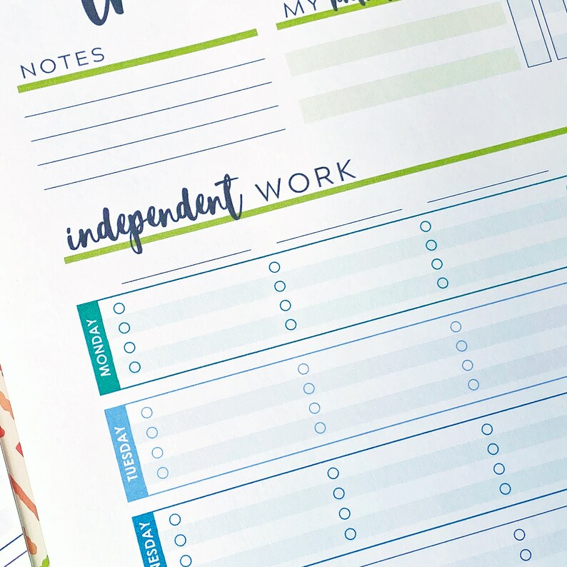 Printable Homeschool Assignment Sheet - Etsy