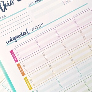 Printable Homeschool Assignment Sheet - Etsy