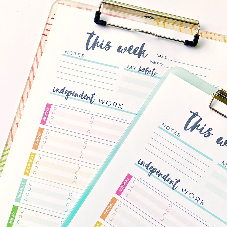 Printable Homeschool Assignment Sheet - Etsy