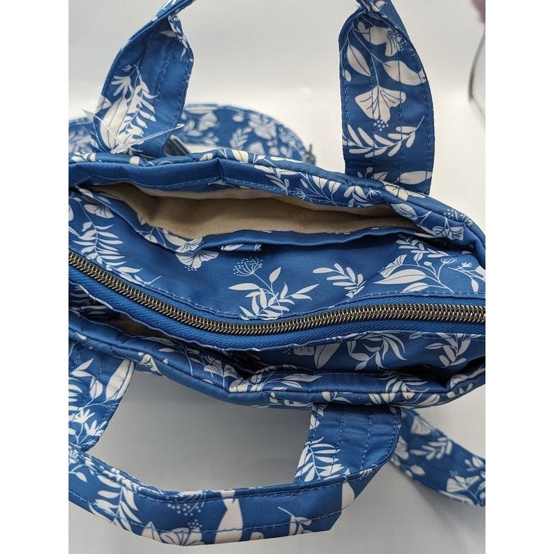 Lug Dory Mini Crossbody Handbag Purse Floral Blue Quilted Adjustable ...