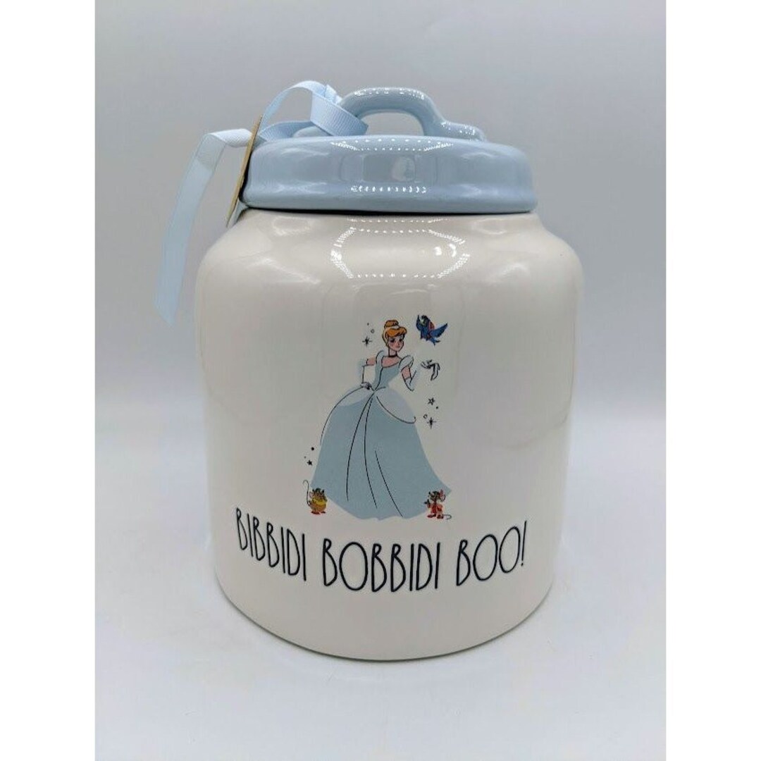Rae Dunn Disney Pixar Cinderella 8' Lidded Canister Jar Bibbidi Bobbidi ...