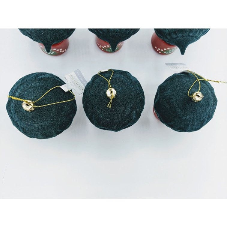6 Lot Target Wondershop Green Flock Tear Drop Ball Christmas Ornament ...