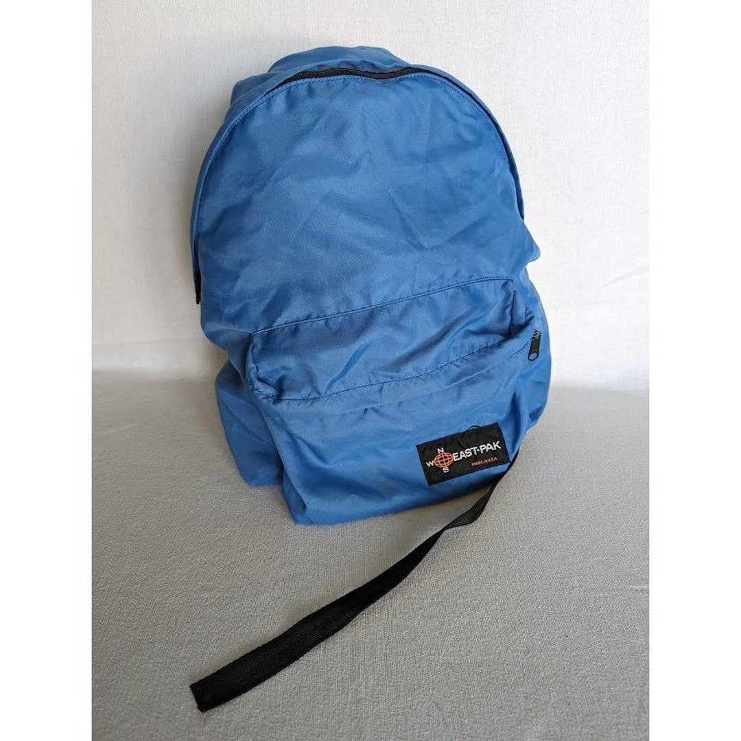 Vintage 70s East-pak Nylon Backpack Made USA Blue Hiking Daypack ...