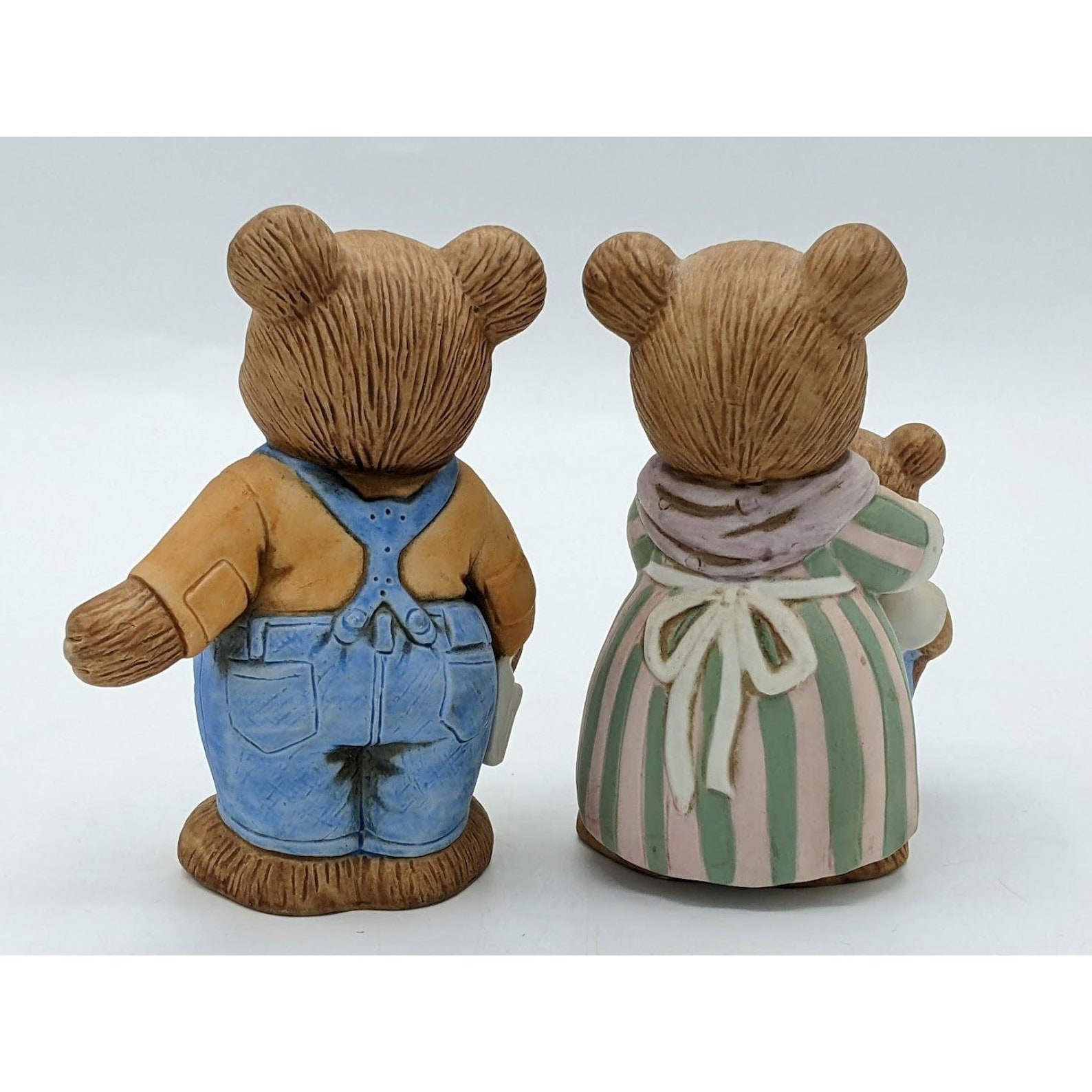 Set of 2 Vintage Homco Family Bears 1450 Mother Father Son Figurine ...