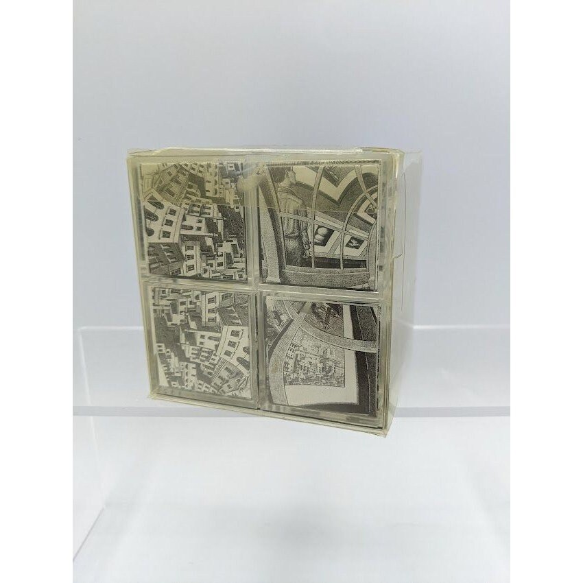 Vintage 1990 M.C. Escher Cube Block Desktop Puzzle Relativity - Etsy