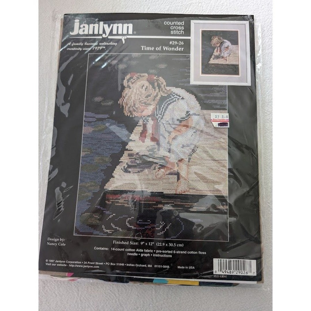 Janlynn Counted Cross Stitch Kit Time of Wonder 29-26 Sailor Girl Child ...