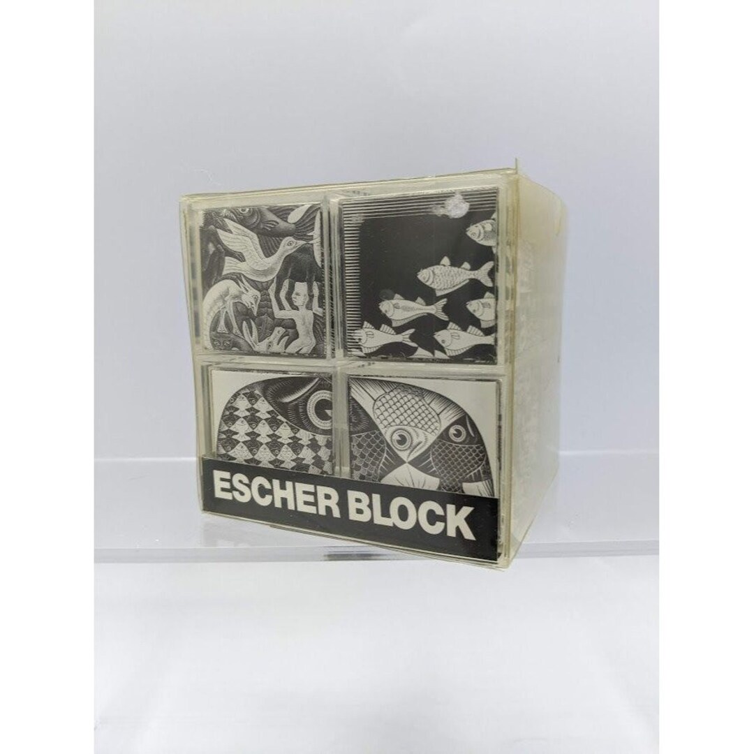Vintage 1990 M.C. Escher Cube Block Desktop Puzzle Relativity - Etsy