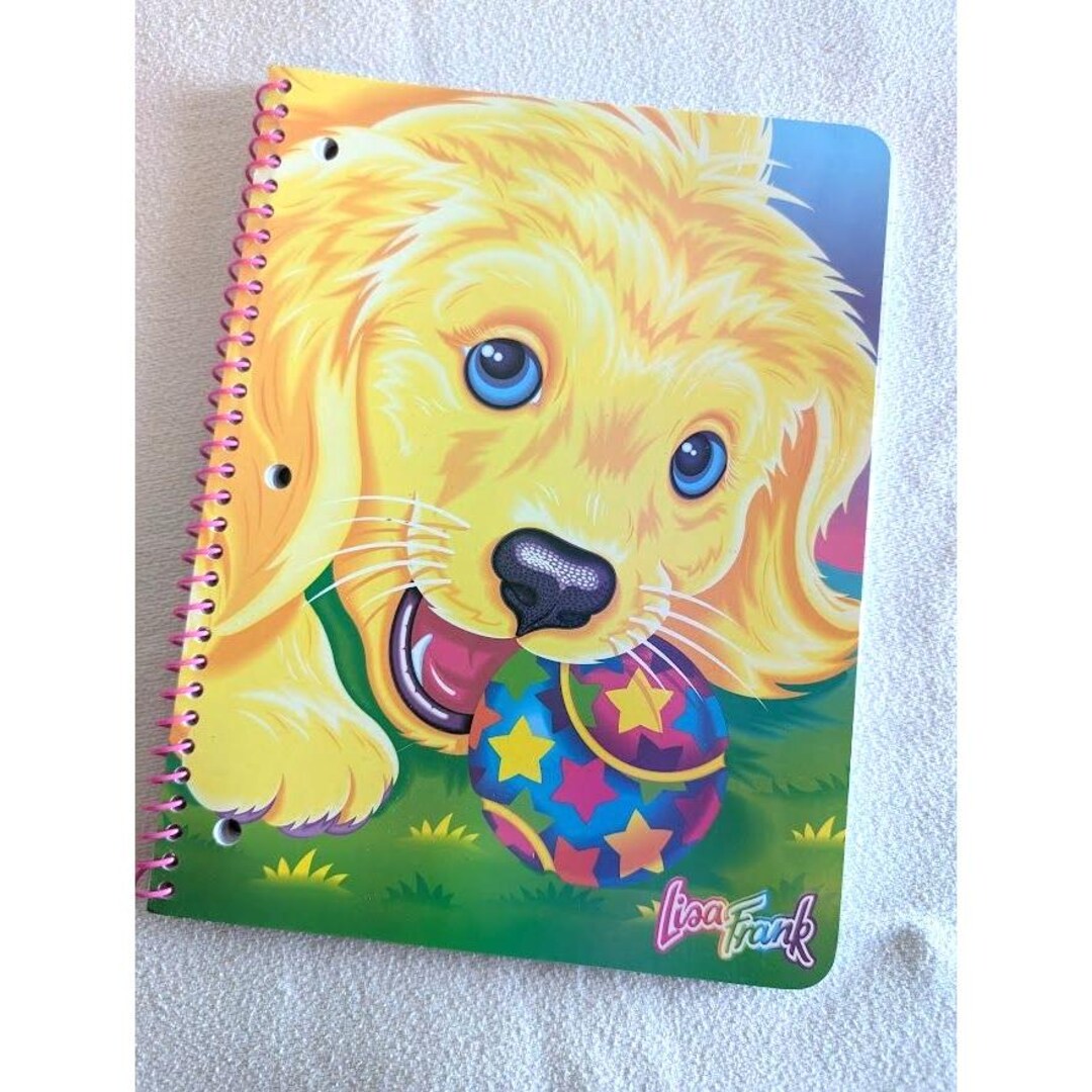 Lisa Frank Spiral Notebook Puppy Dog 30th Happy Birthday Casey 70 Sheet ...