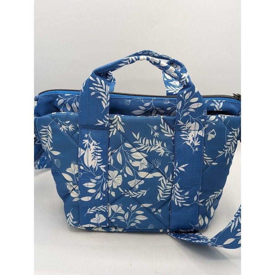 Lug Dory Mini Crossbody Handbag Purse Floral Blue Quilted Adjustable ...