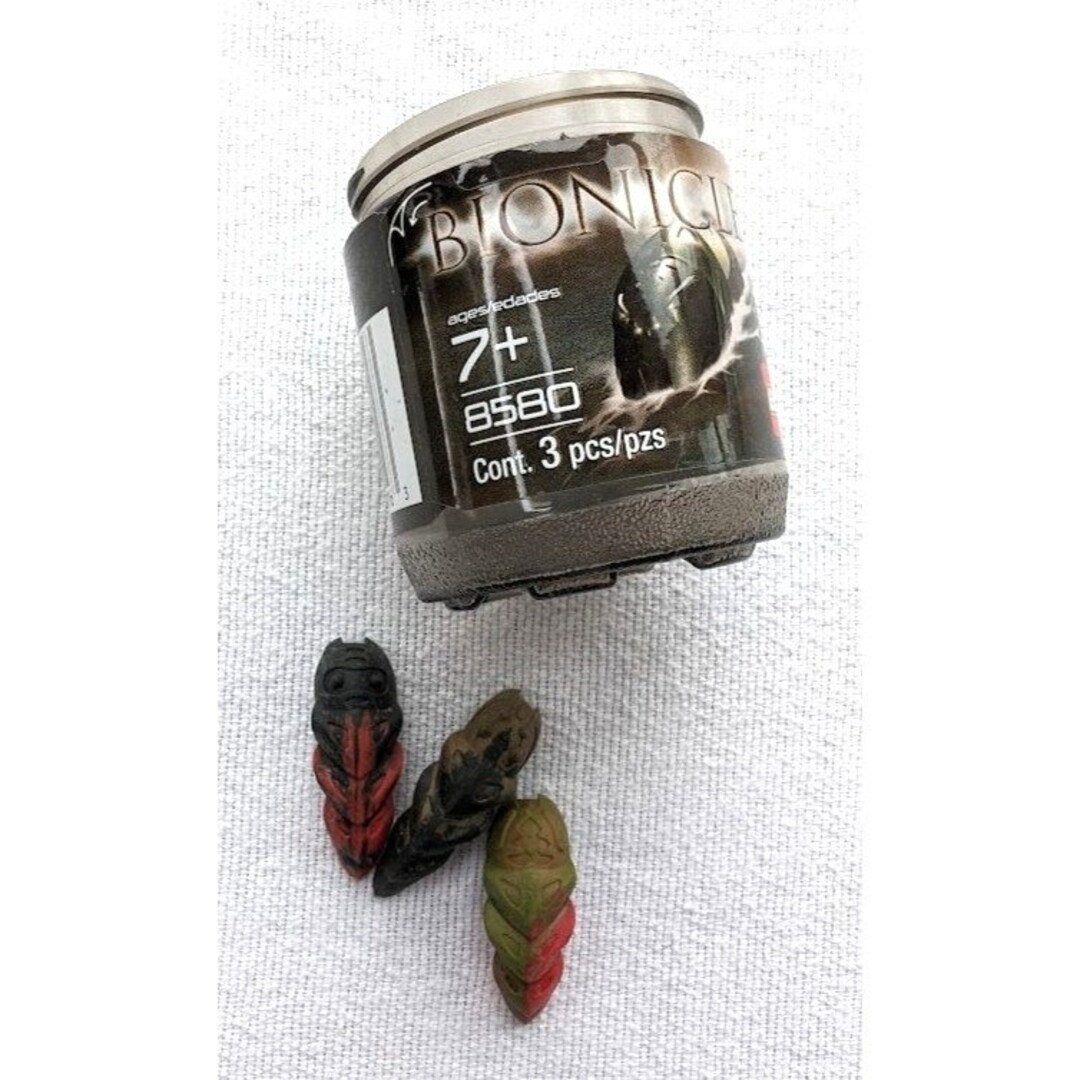 Lego Bionicle Rahkshi Kraata 8580 Complete No Lid Canister 3 Head Brain ...