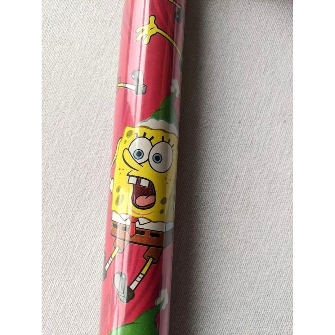 Vintage Spongebob Squarepants Christmas Gift Wrapping Paper 70sq Ft ...