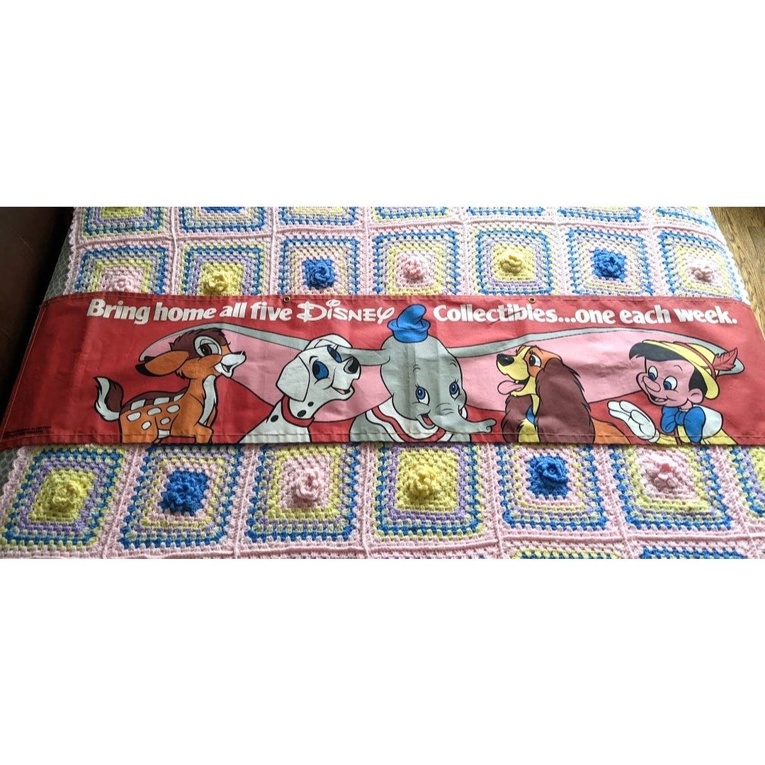 Vintage 1985 Disney Hardee's Restaurant Advertising Banner Plush ...