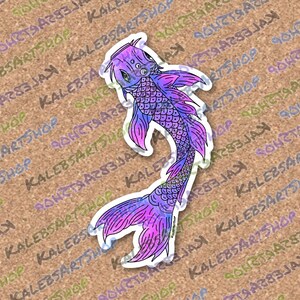 Koi Fish 5.5" Sticker - Vibrant Vinyl Decal, Japanese Symbol of ...