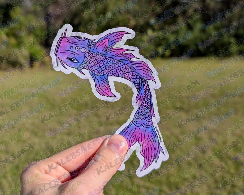 Koi Fish 5.5" Sticker - Vibrant Vinyl Decal, Japanese Symbol of ...