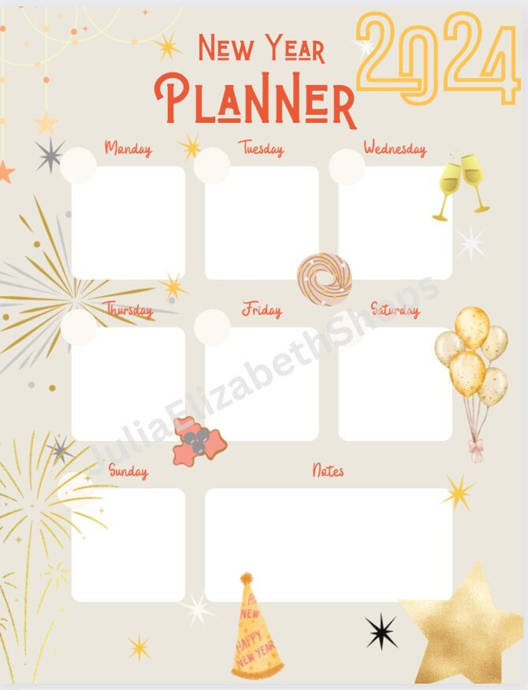 Holiday 2024 Planner Digital Planner iPad Planner Printable Planner ...