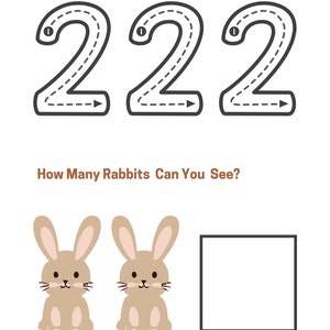 Number Tracing Worksheets Preschool Printable Worksheets - Etsy