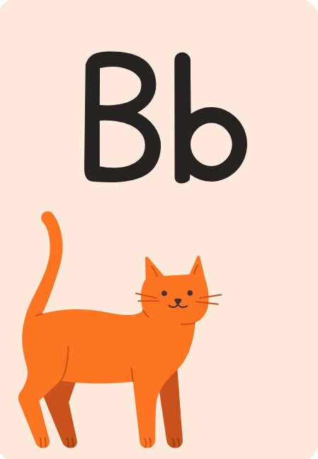 Cat Alphabet Phonics Flashcards Cats Download Learn the - Etsy UK