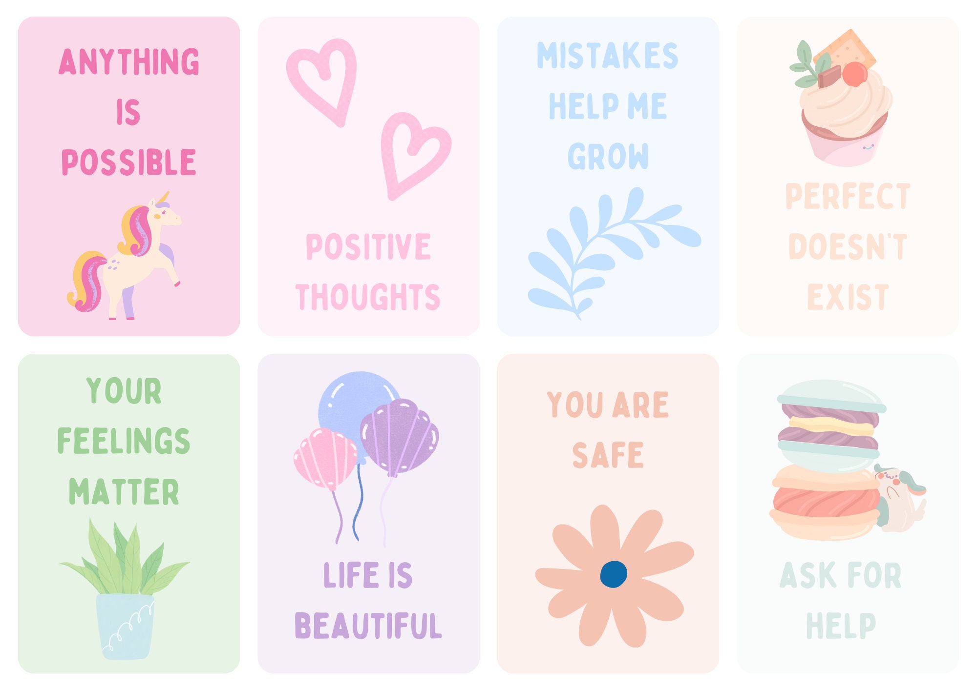 Positive Affirmations for Kids Printable Affirmation Cards Kids ...