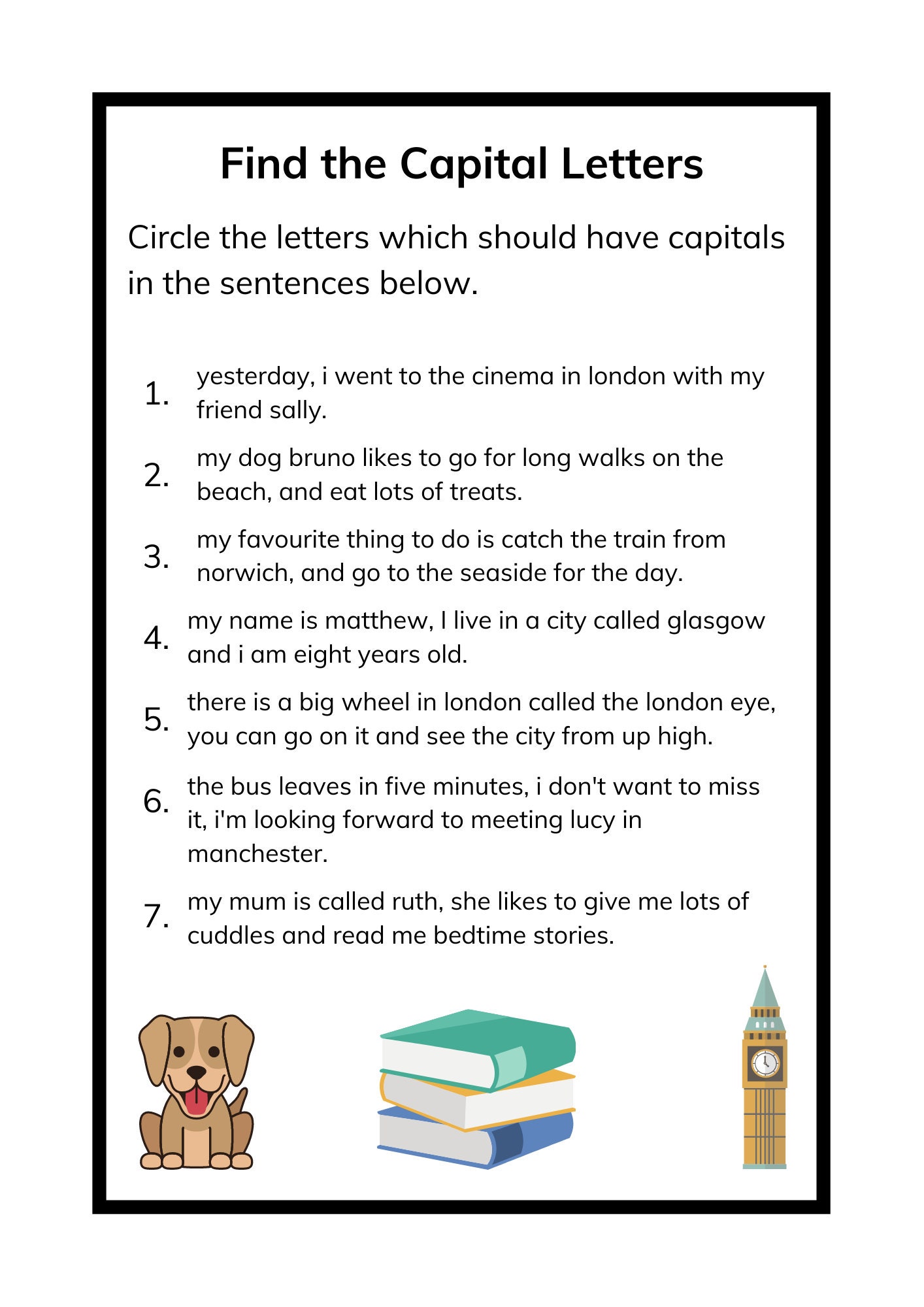 Worksheet On Capital