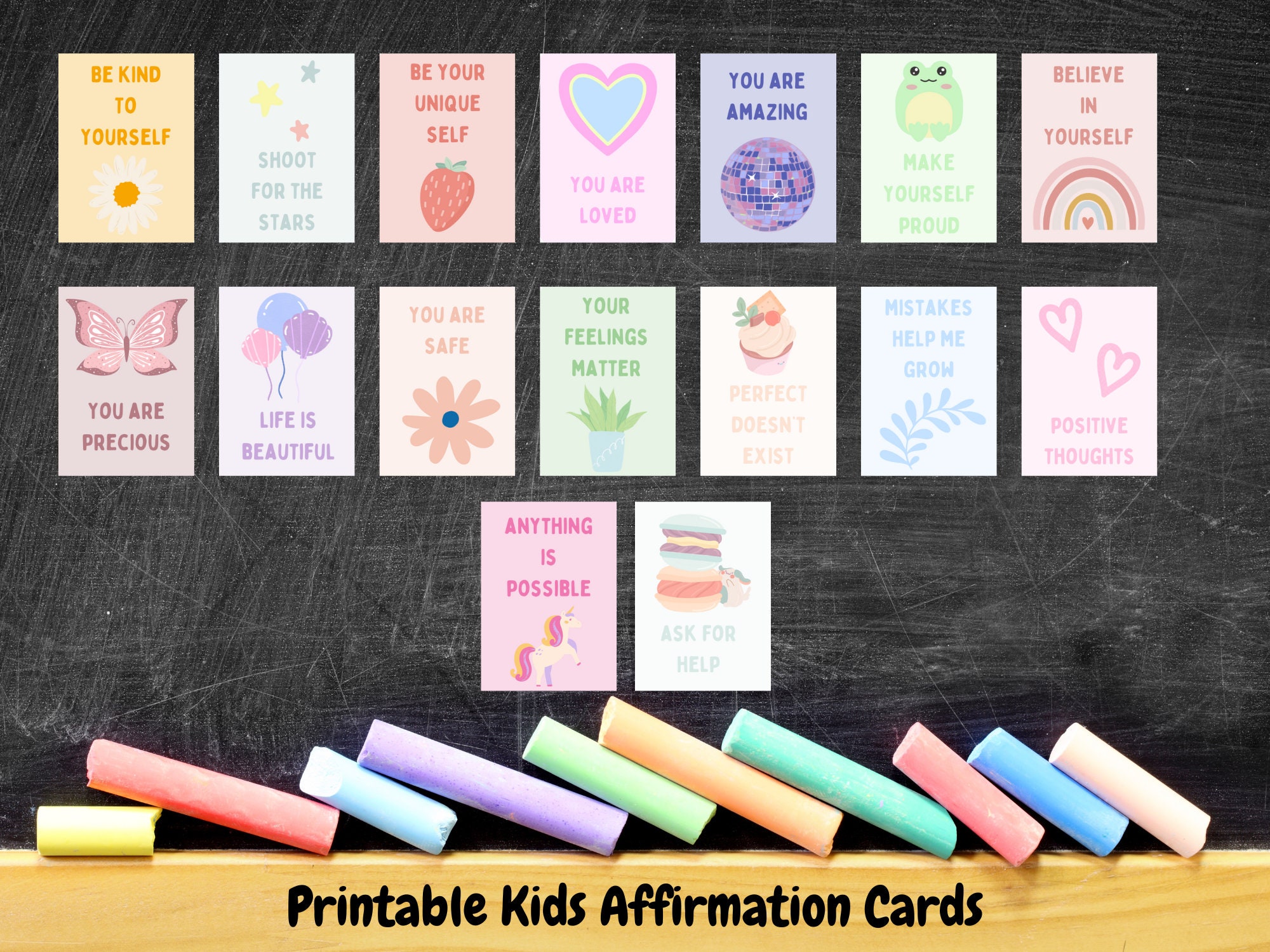 Positive Affirmations for Kids Printable Affirmation Cards Kids ...