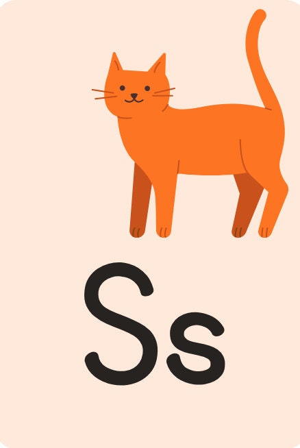Cat Alphabet Phonics Flashcards Cats Download Learn the - Etsy UK