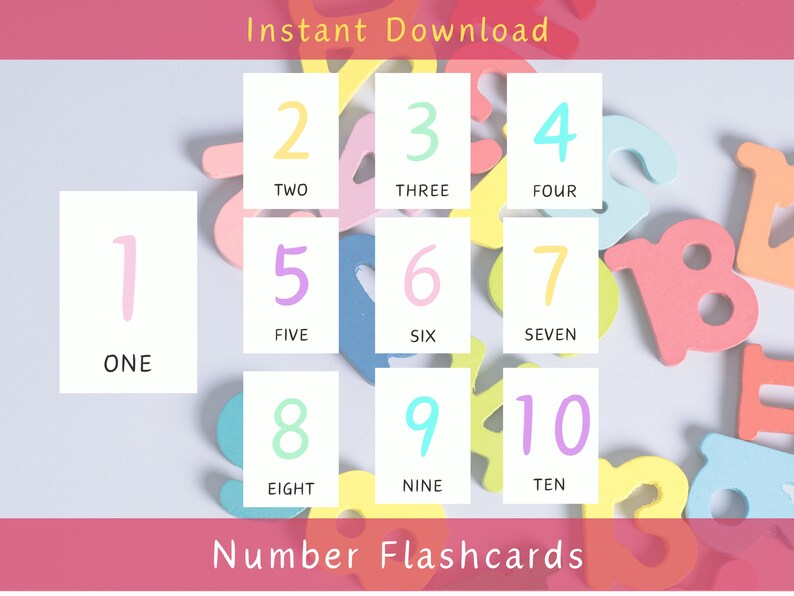Printable Number Flashcards Montessori Learning Cards - Etsy Printable Number Flashcards Montessori Learning Cards - Etsy