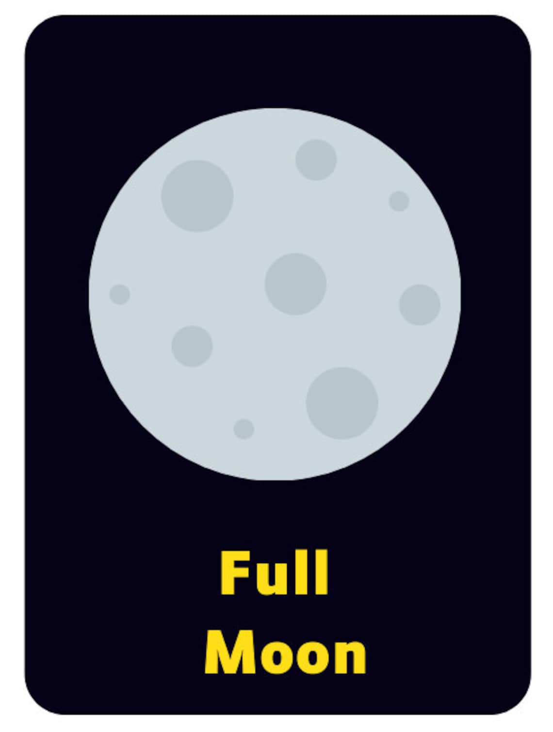 Moon Phases Flashcards Moon Flashcards for Children PDF Moon Printable ...