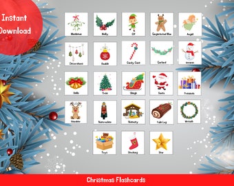 Christmas Wintertime ASL Flashcards Sign Language Holiday - Etsy