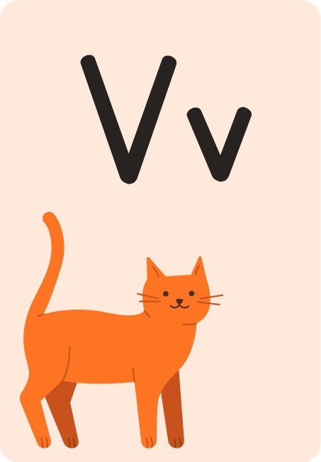 Cat Alphabet Phonics Flashcards Cats Download Learn the - Etsy UK