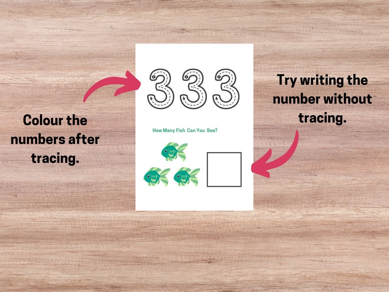 Number Tracing Worksheets Preschool Printable Worksheets - Etsy