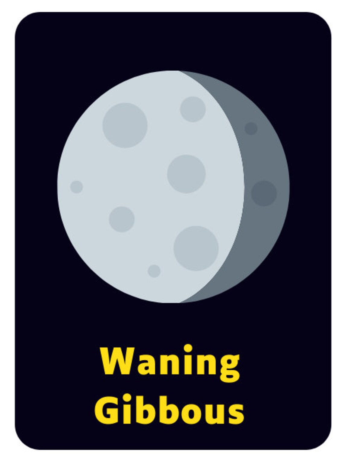 Moon Phases Flashcards Moon Flashcards for Children PDF Moon Printable ...