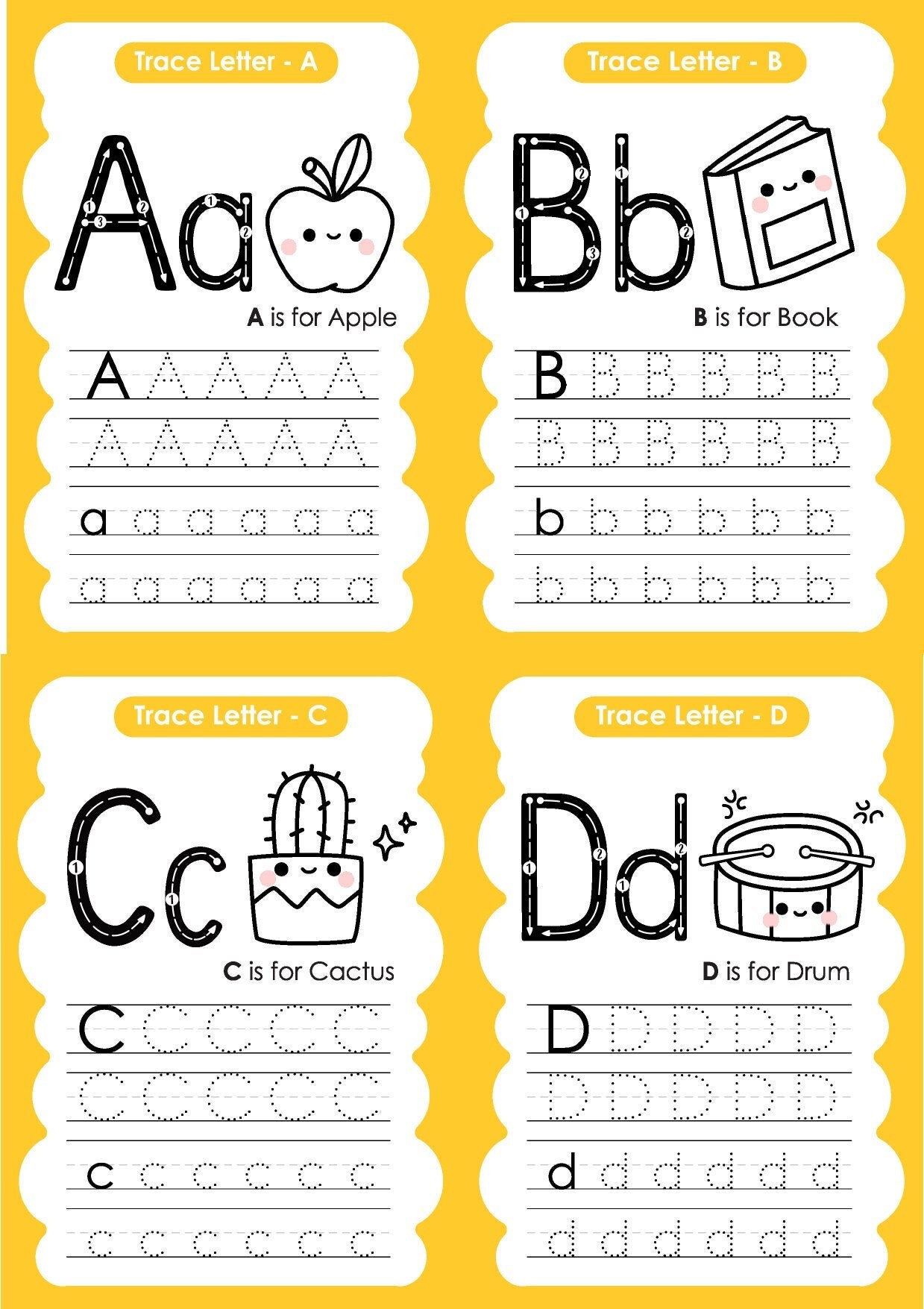 Alphabet Tracing Worksheets | Kids Activity | Letter Writing Practice ...