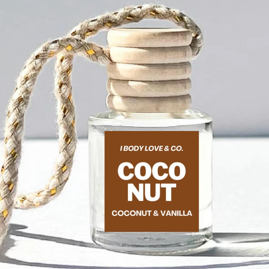 Coconut Car Freshener Diffuser: Refillable Hanging Air Freshener - Etsy