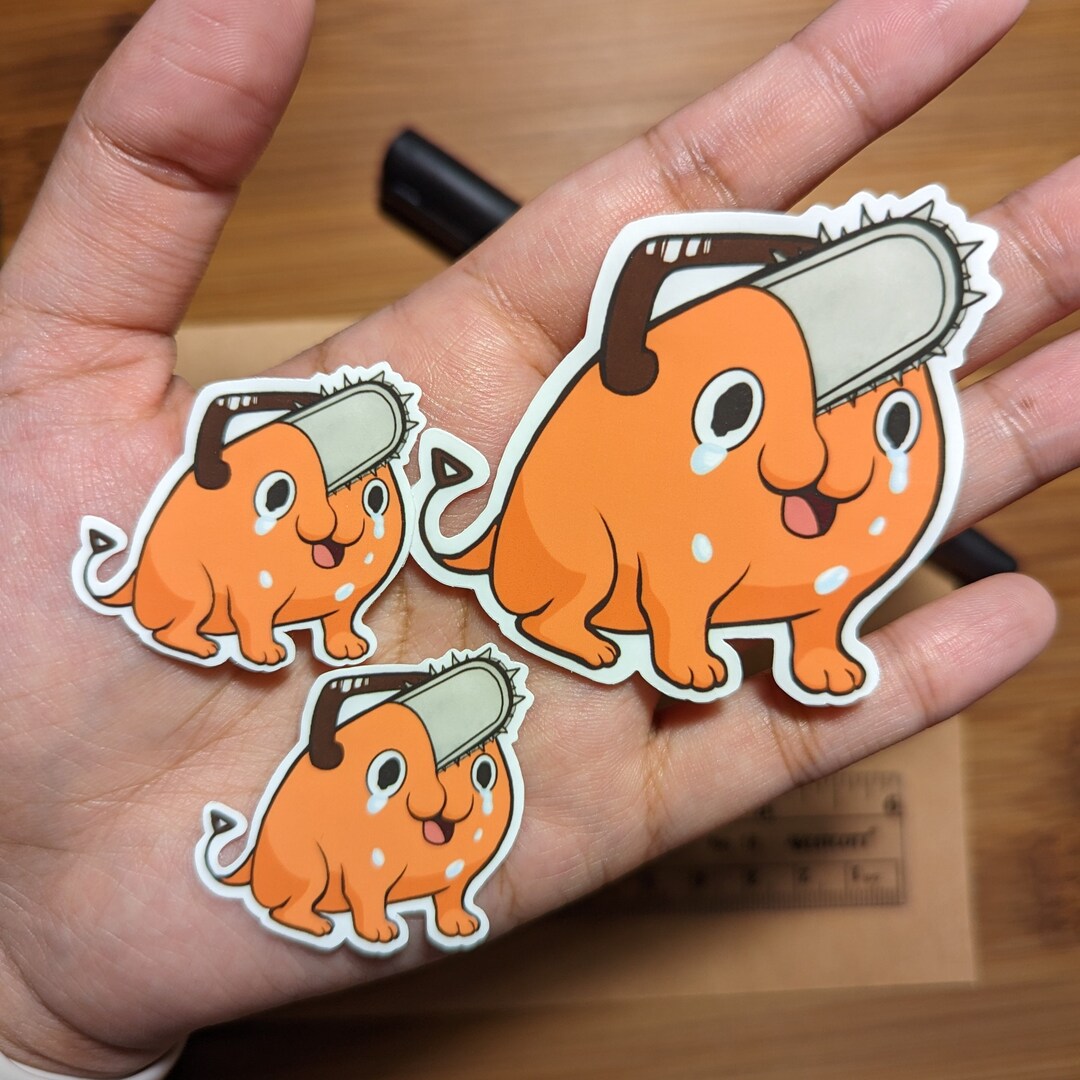 Crying Pochita Chainsaw Man Sticker - Premium Matte or Glossy Die-cut ...