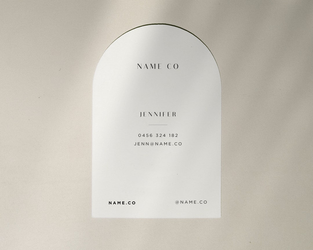 Pack of 10 Arch Personalised Business Cards, Custom Shape Business ...