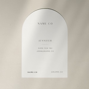 Pack of 10 Arch Personalised Business Cards, Custom Shape Business ...